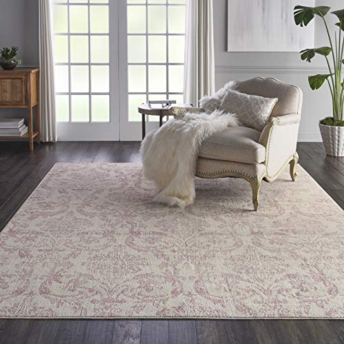 Nourison Jubilant JUB09, 7'10" x 9'10", Ivory Pink