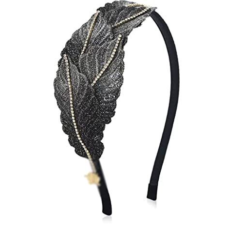 XBWEI Hair Hoop Head Hoop Hairpin Leaf Insert Drill Hair Accessories Show Face Small Hair Hoop Face Wash Hair Accessories
