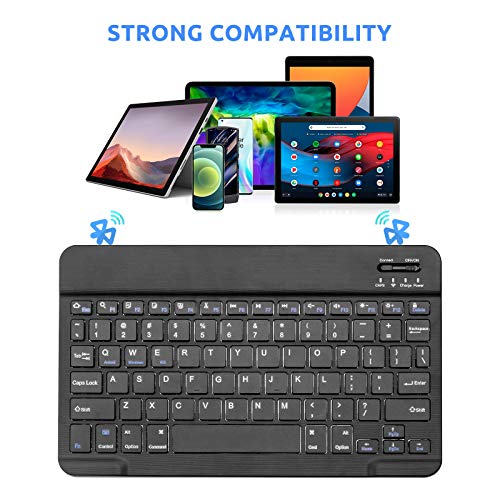 Samsung Galaxy Tab S7/S8/S9 Wireless Keyboard,Universal Slim Portable Bluetooth Keyboard Compatible with Samsung Galaxy Tab S7/S8/S9 Keyboard with Built in Rechargeable Battery,Black
