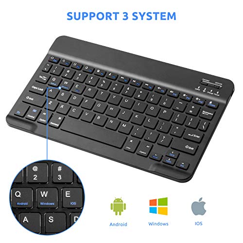 Samsung Galaxy Tab S7/S8/S9 Wireless Keyboard,Universal Slim Portable Bluetooth Keyboard Compatible with Samsung Galaxy Tab S7/S8/S9 Keyboard with Built in Rechargeable Battery,Black