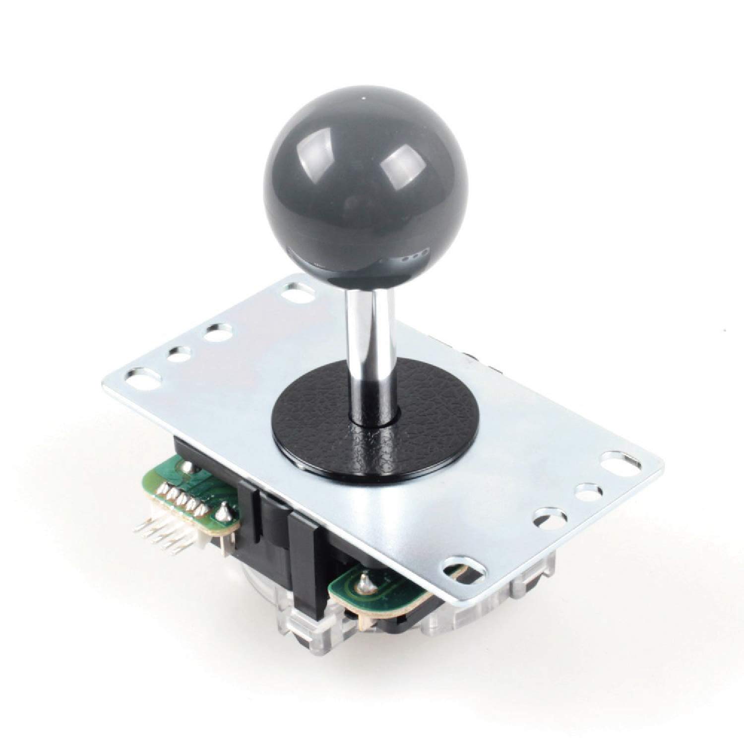 Sanwa GT-Y Octagonal Gate + SANWA JLF-TP-8YT Original Joystick Gray - for Arcade Jamma Game 4 & 8 Way Adjustable, Compatible with Catz Mad SF4 Tournament Joystick (Gray Ball Top) S@NWA