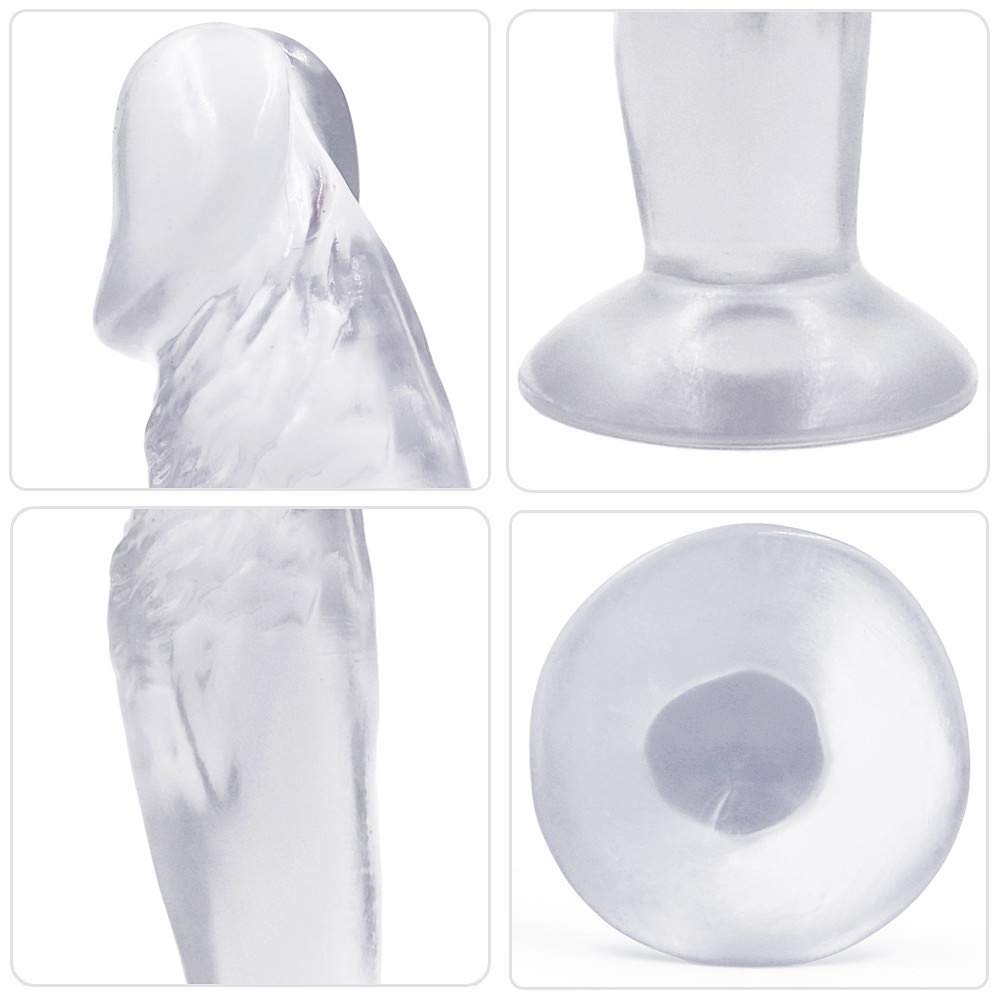 4.3 inches Hidden Packing Silicone Suction Cup Realistic Classic Dick Wand with Strong Suction Cups for Men and Women or Men's and Women's Games-NGGV19