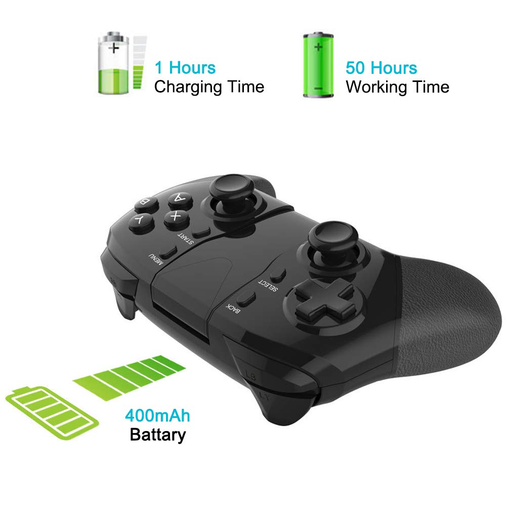 Megadream Wireless Game Controller for Android Phone Tablet, Wireless Key Mapping Gamepad Joystick Phone Holder Trigger Perfect for PUBG & Fotnite & More, Samsung Galaxy HTC LG Other Phone