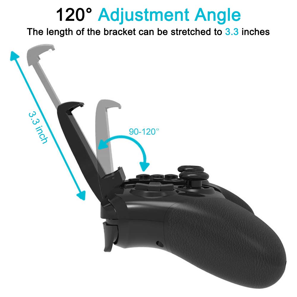 Megadream Wireless Game Controller for Android Phone Tablet, Wireless Key Mapping Gamepad Joystick Phone Holder Trigger Perfect for PUBG & Fotnite & More, Samsung Galaxy HTC LG Other Phone