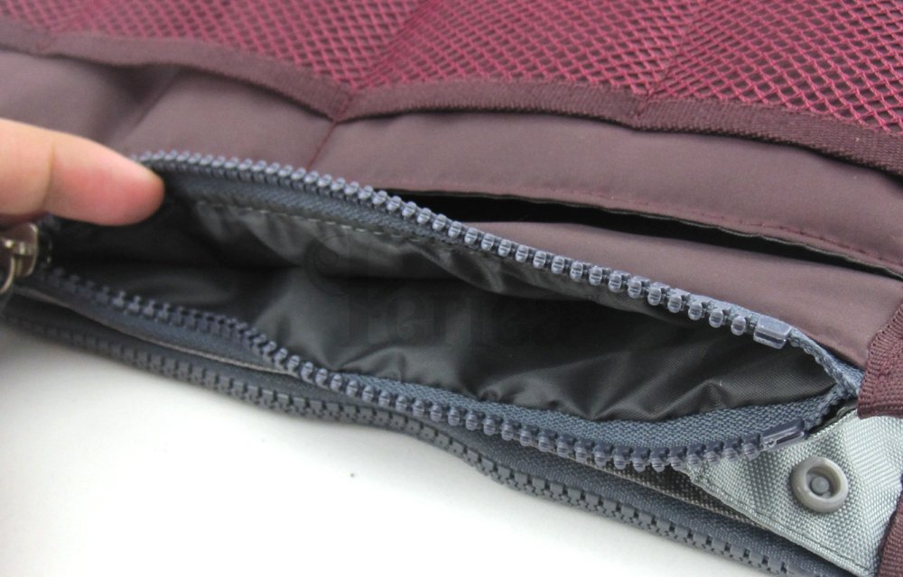 Periea Chelsy Purse Organizer Insert with Handles & 13 Pockets - 3 Sizes (Burgundy, Medium)
