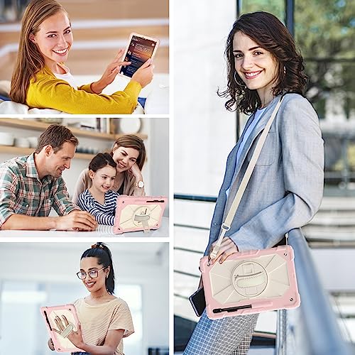 Tablet PC Case Compatible with Samsung Galaxy Tab S7 Plus 12.4 T970/T975/T976B(2020)/S7 FE 12.4 T730/T733/T736B (2021) Case,Heavy Duty Full Protective Shockproof Case W 360 Degree Rotating Multi-Funct