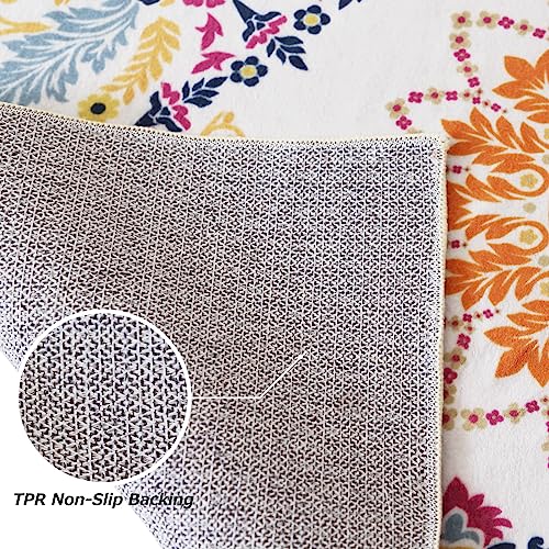 Matace ,8x10 Feet Rectangle, Area Rug, Soft, Durable, Stain Resistant, Distressed, Low Pile, Non-Shedding, Easy Clean, Printed, Living Room Rug,Bedroom Rug, Dining room rug
