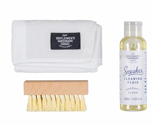Gentlemen's Hardware - 3-Piece Complete Sneaker-Cleaning Kit, Convenient, Easy-to-Use, Travel-Friendly