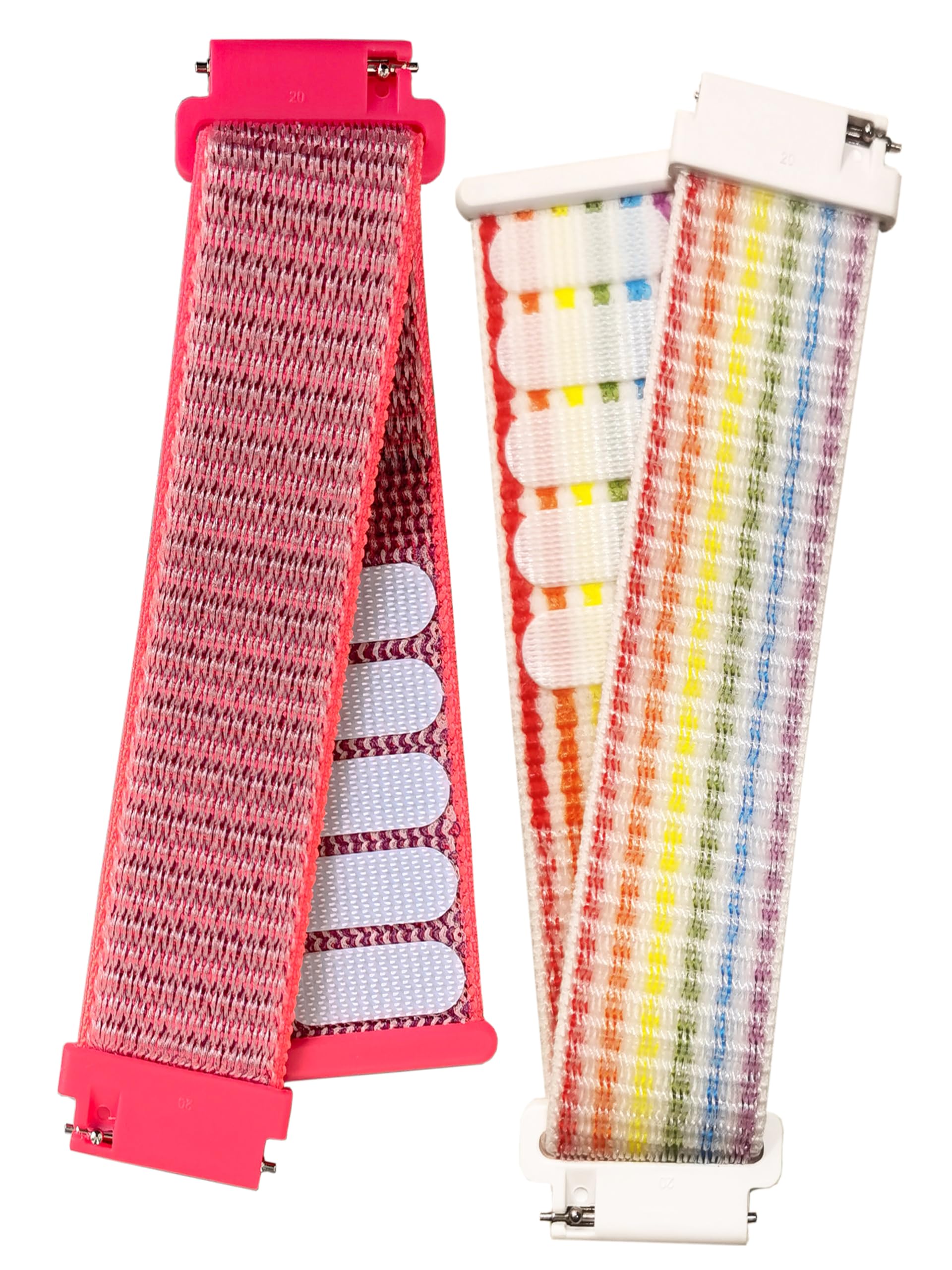 BRONGER 2 Pack Fit Length Watch Bands Compatible with Gizmo Watch 3 2 1/Gabb Watch 3 2 1: Hook&Loop Easy to Use (Seven Color Pink)