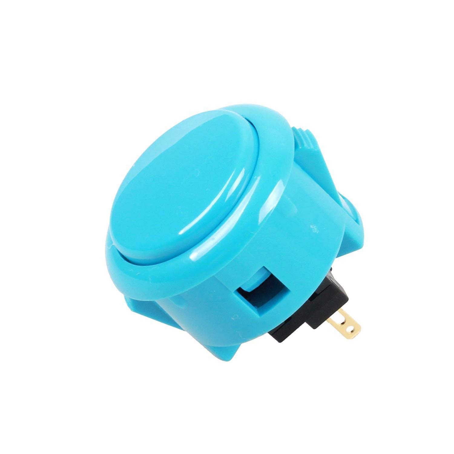 Sanwa 8 pcs OBSF-30 Original Push Button 30mm - for Arcade Jamma Video Game & Arcade Joystick Games Console (Blue), Use for Arcade Game Machine Cabinet S@NWA
