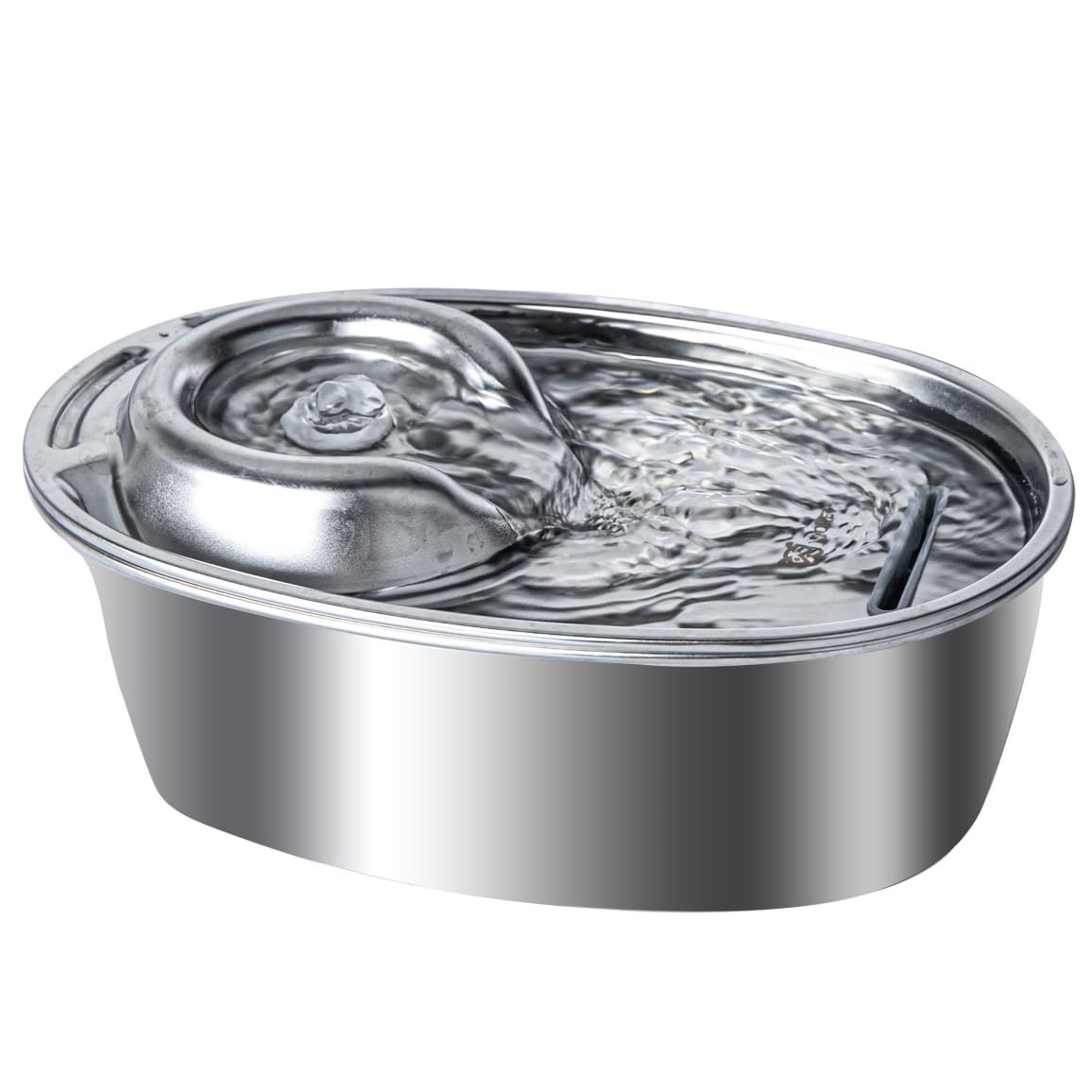 WOPET F10 Cat Water Fountain Stainless Steel,67oz/2L Pet Water Fountain,Automatic Cat Water Dispenser,Cat Bowl,Dog Water Fountain,Dishwasher Safe for Cats&Dogs