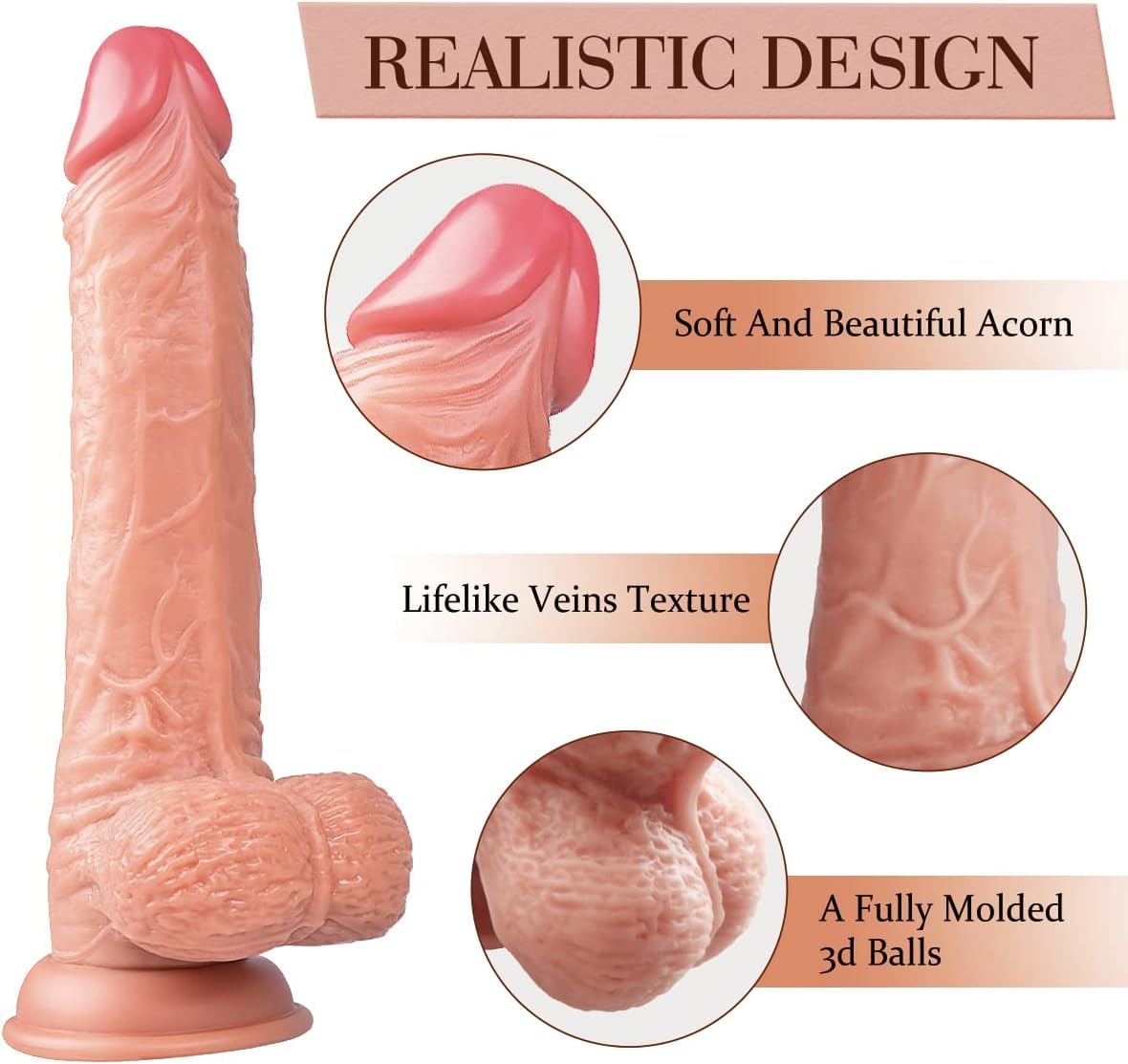 Scalp Massager Back Massager Hand Massager - Female Adult Gift for Women Insert Tools, Soft and Realistic Sensual Adult Toys LSTP