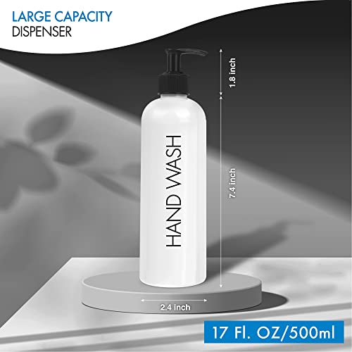 Empty Hand and Dish Soap Dispenser Set β (Pack of 2, 17 Oz) Reusable & Refillable Dish Soap Dispenser & Kitchen Hand Soap Dispenser Bottles Set for Countertop, Sink, Slab & Dish Washing