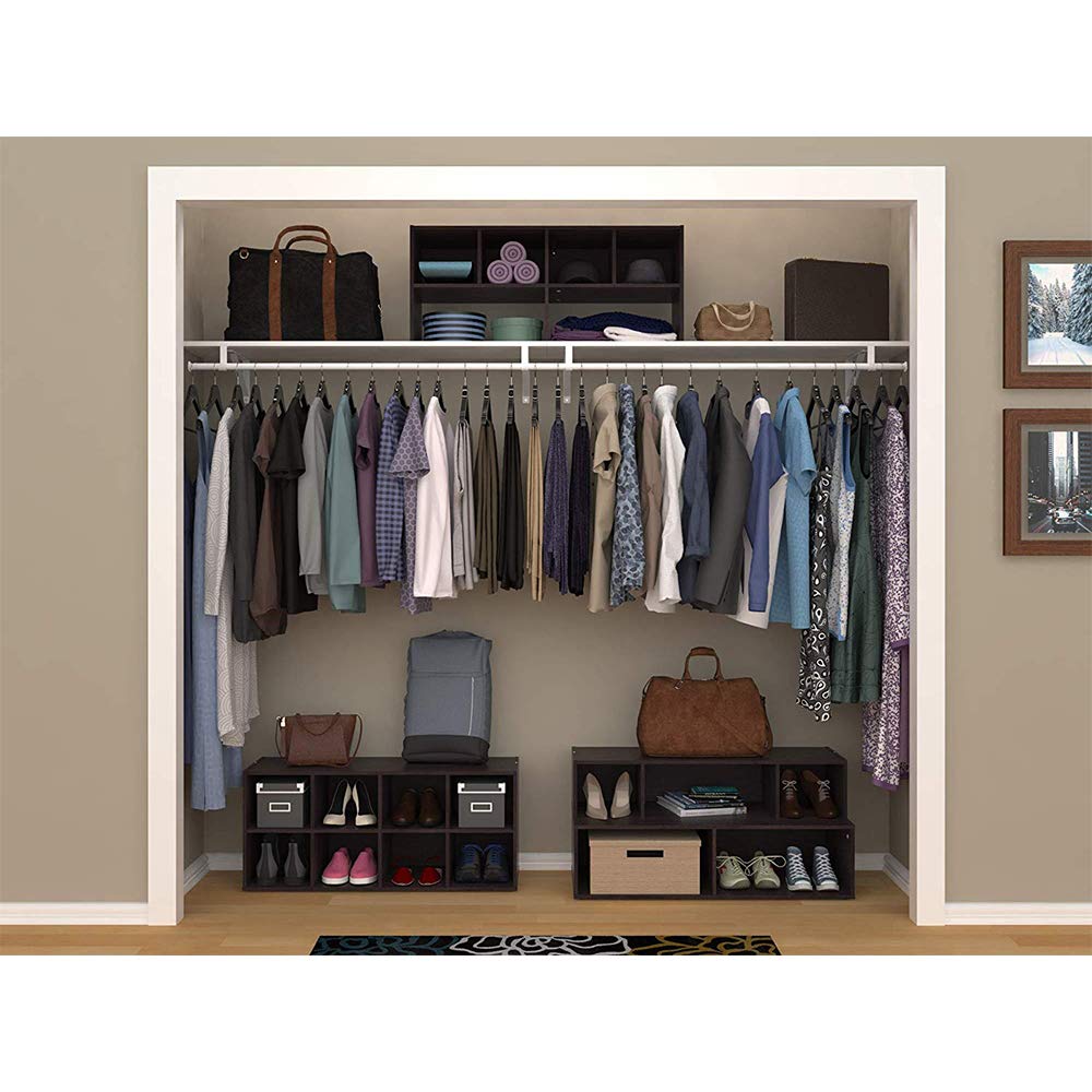 ClosetMaid 508200 Heavy Duty Shelf Organizer with Shoe Rack and Cube Storage, Espresso (2 Pack)