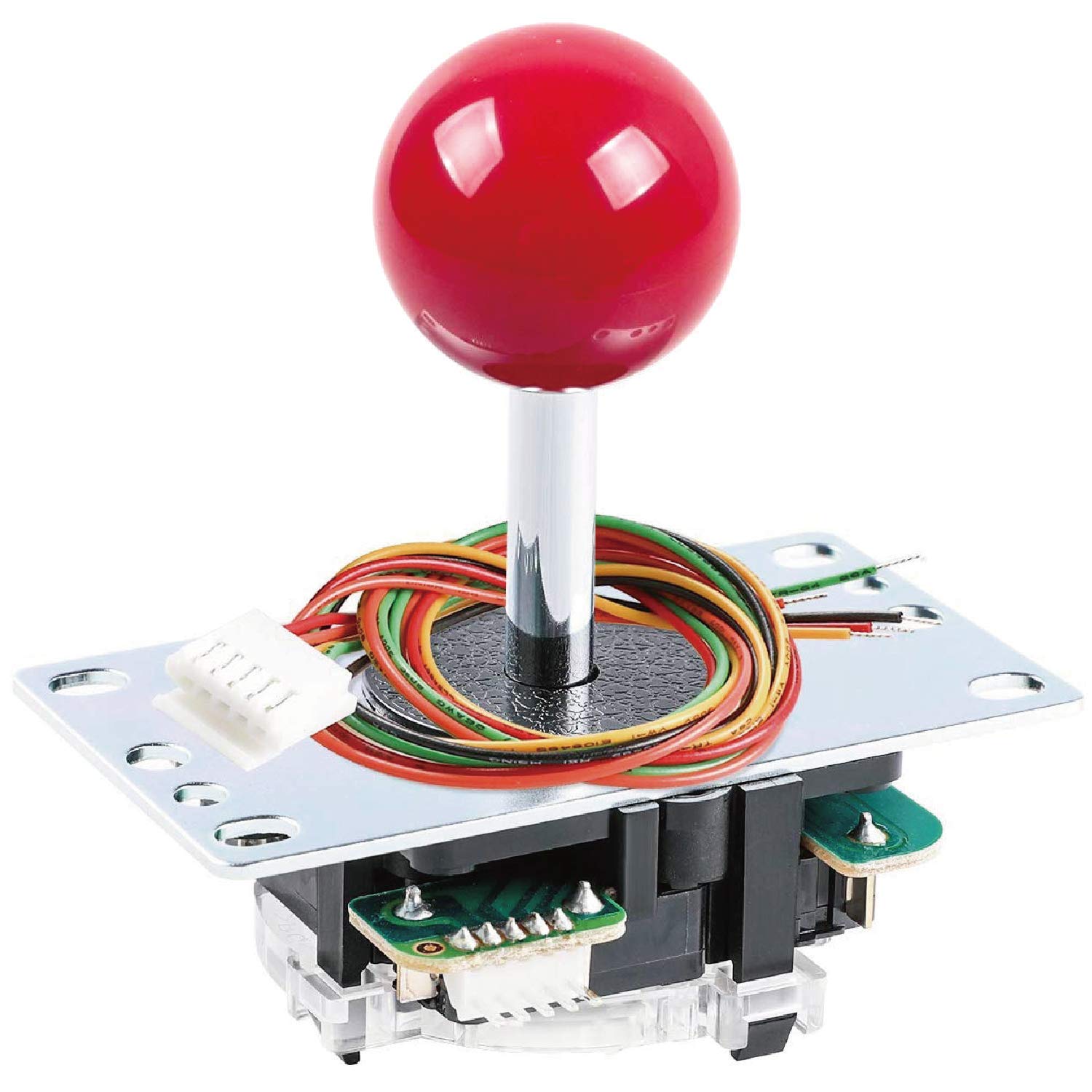 Sanwa GT-Y Octagonal Gate + SANWA JLF-TP-8YT Original Joystick Red - for Arcade Jamma Game 4 & 8 Way Adjustable, Compatible with Catz Mad SF4 Tournament Joystick (Red Ball Top) S@NWA