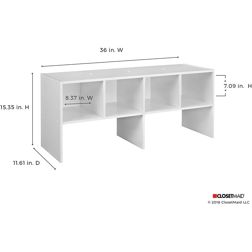 ClosetMaid 508200 Heavy Duty Shelf Organizer with Shoe Rack and Cube Storage, Espresso (2 Pack)