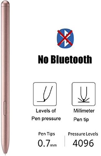 Tab S7 / S7+ S Pen Replacement Stylus Pen S Pen for Samsung Galaxy Tab S7 / S7 Plus/ S7 FE (EJ-PT870) + Tips/Nibs (Without Bluetooth) (Bronze)
