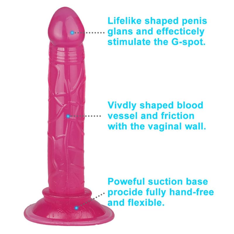 Silicone Waterproof Silicone Double Headed Suction Cup Realistic Classic Dick Wand