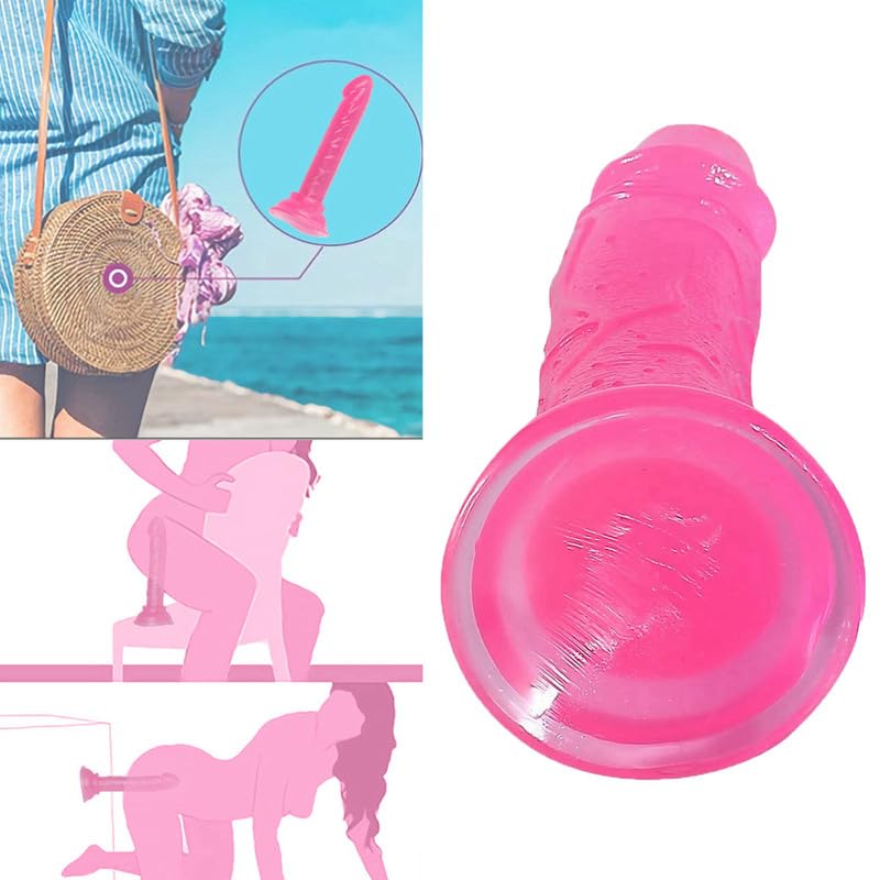 Silicone Waterproof Silicone Double Headed Suction Cup Realistic Classic Dick Wand