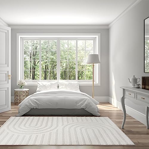 LUXE WEAVERS Modern Geometric Cream 8x10 Area Rug