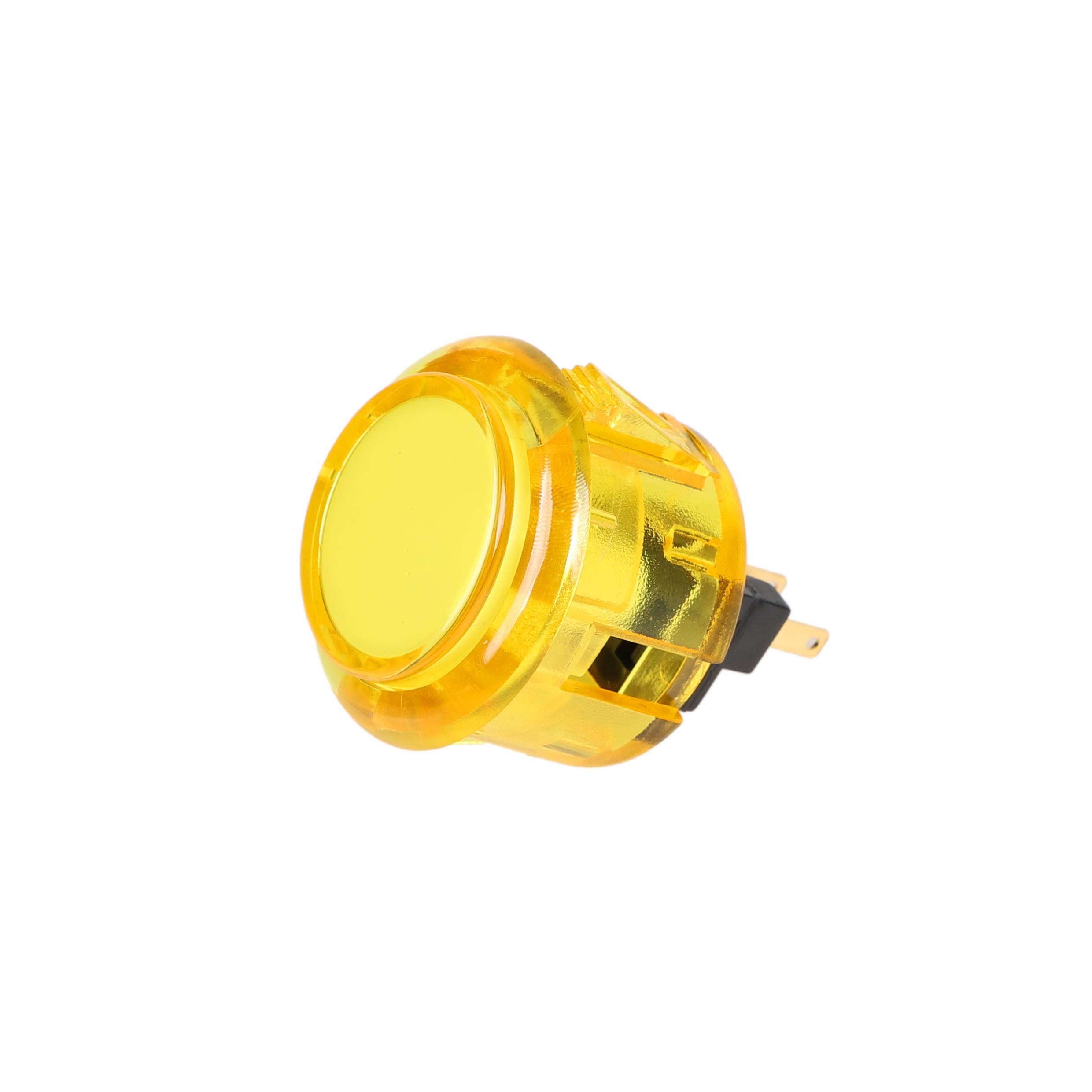 Fosiya 12 Piece Clear Transparent Arcade Push Buttons 30mm Replace for Sanwa Buttons Arcade Joystick Games Console Parts