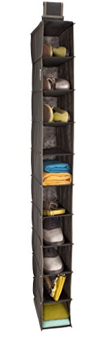ClosetMaid 31464 10-Shelf Hanging Closet Organizer, Gray