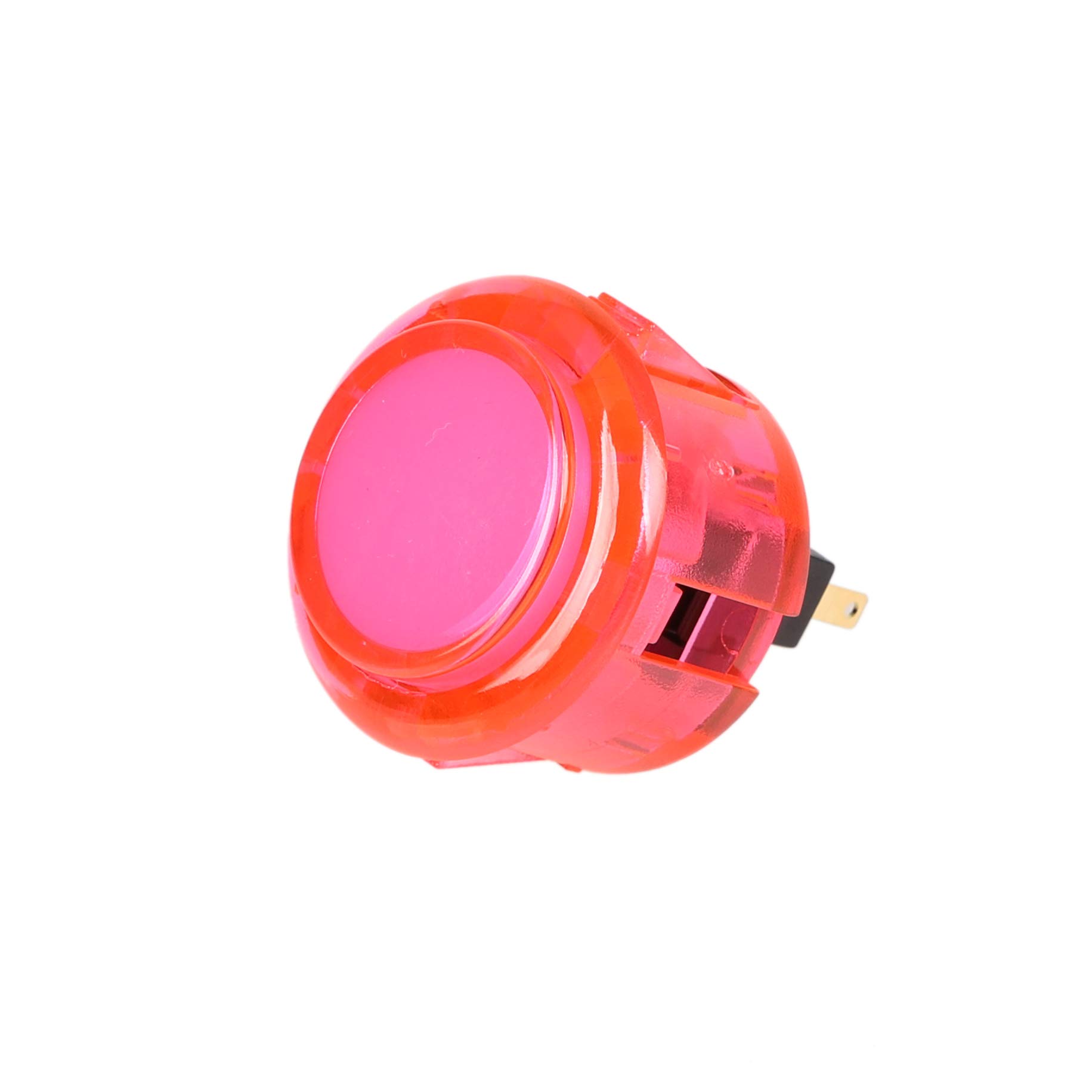 Fosiya 12 Piece Clear Transparent Arcade Push Buttons 30mm Replace for Sanwa Buttons Arcade Joystick Games Console Parts