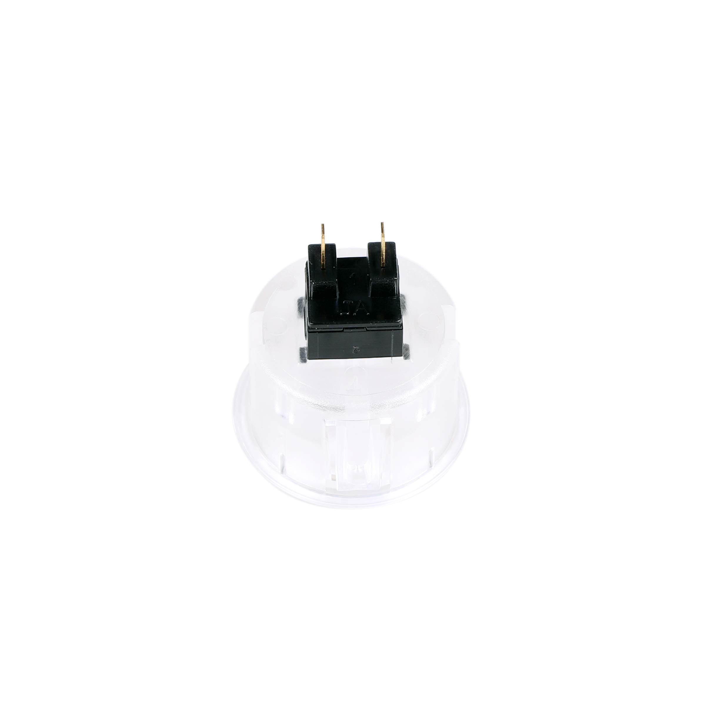 Fosiya 12 Piece Clear Transparent Arcade Push Buttons 30mm Replace for Sanwa Buttons Arcade Joystick Games Console Parts