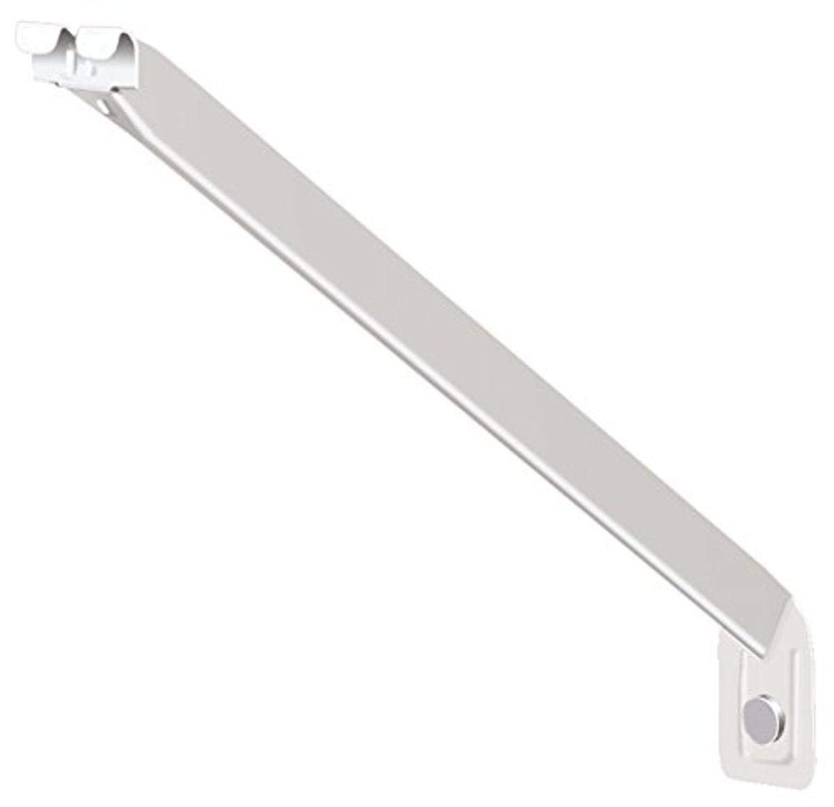 ClosetMaid Wire Shelving Support Brackets for 16 in. Deep Shelves (Pack of 1) and ClosetMaid 1770 Back Wall Clips for Drywall, 48 Pack, White