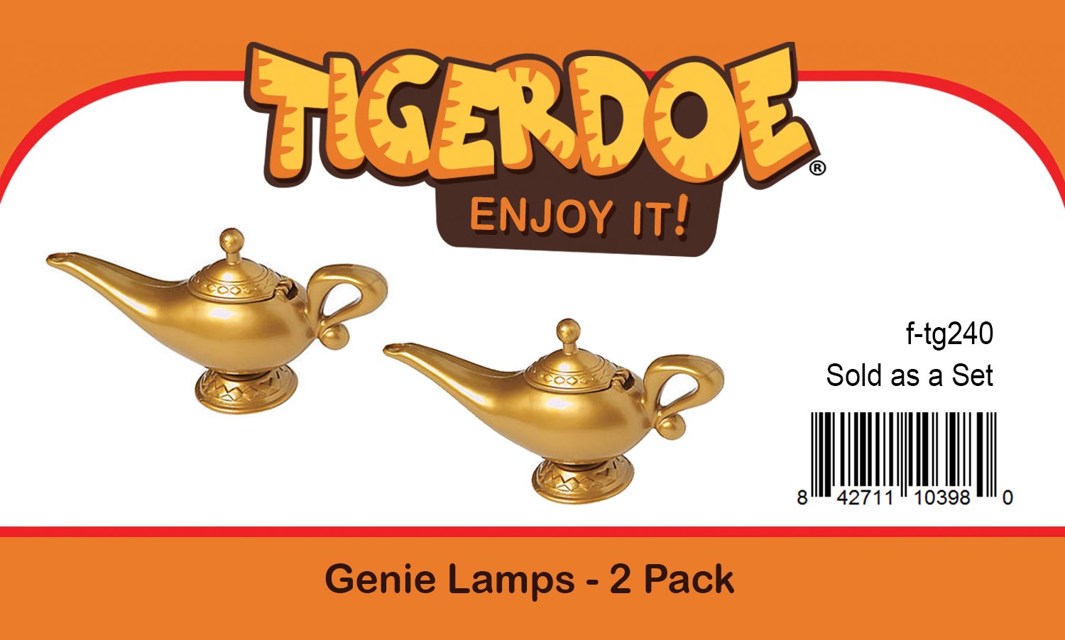 Tigerdoe Genie Lamp - 2 Pack - Magic Lamp - Genie Costume Accessories - Genie Lamp Prop