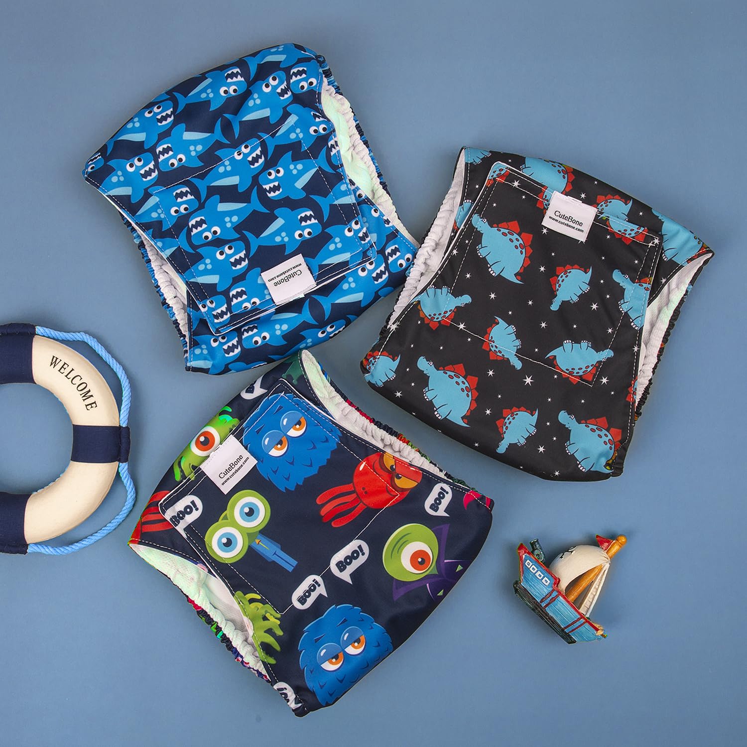 CuteBone Dog Belly Bands for Male Dogs Wraps Washable Doggie Diapers DM07M