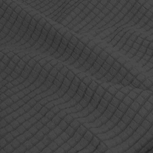 Easy-Going Couch Cover, Stretch Sofa Cover with 3 Cushion Covers, Washable Spandex Jacquard Fabric, Elastic Furniture Protector for Pets, Kid (Large, Dark Gray)