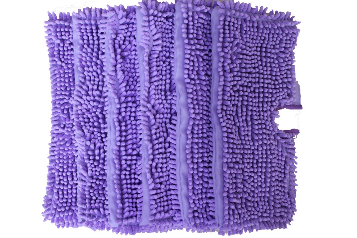 LTWHOME Replacement Duster Pads Suitable for Shark Pocket Steam Mop S3501 (Pack of 6) (Purple)