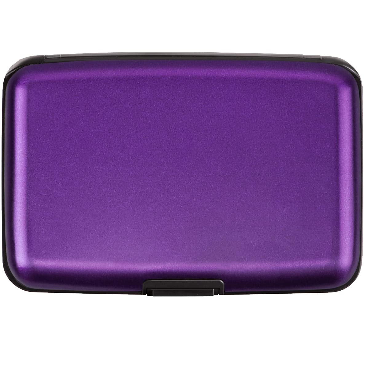 Coco Rossi Mini Credit Card Holder for Women,RFID Blocking Slim Hard Card Case ID Case Travel Wallet, Dark Purple.