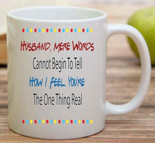 Husband Gift Ideas for Wedding Anniversaries - Couples Married Christmas - & Multicolor Unisex Sweat, 11 Oz White Ceramic Coffee Mug