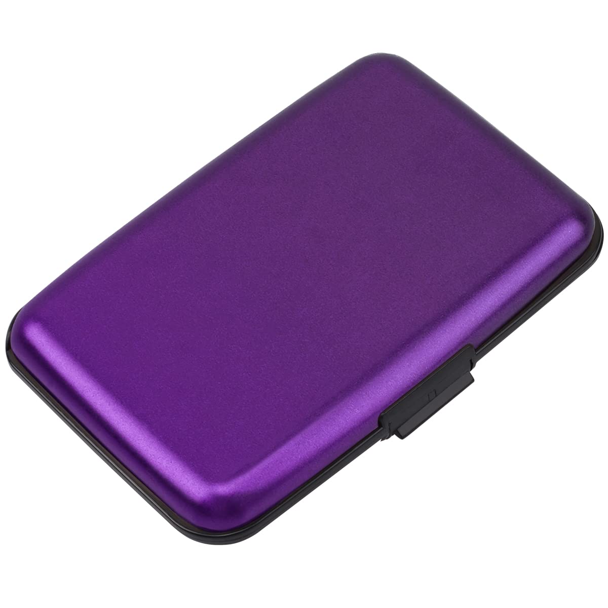 Coco Rossi Mini Credit Card Holder for Women,RFID Blocking Slim Hard Card Case ID Case Travel Wallet, Dark Purple.