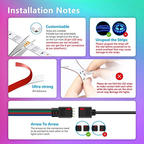 Nexillumi 100ft LED Strip Lights with IR Remote Ultra-Long LED Lights for Bedroom, Dorm, Room Decor App Control Music Sync LED Lights (100Ft APP+ Remote+ Mic Control)