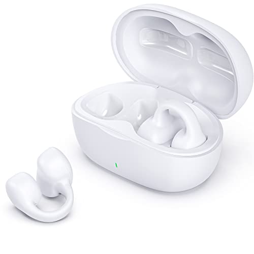 Micool Wireless Ear-Clip Headphones Bone Conduction Bluetooth 5.3, Open Ear Sport Clip on Earring Earbuds, Waterproof and Mini Earphones, HiFi Sound and Long Battery Life