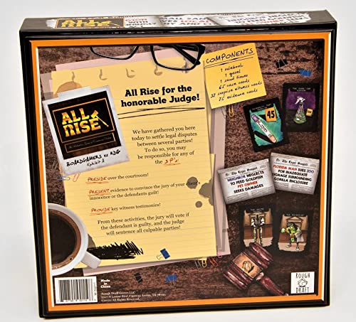 All Rise Board Game - The Ridiculous Game of Off-The-Cuff Storytelling and Courtroom Debate!