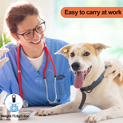 Alacrity Microchip Scanner Animal Chip ID Reader Scanner Bluetooth Pet Wireless RFID EMID Animal ID Tag Handheld Scanner Animal Tag Reader EMID FDX-B(ISO11784/11785) and ID64 RFID