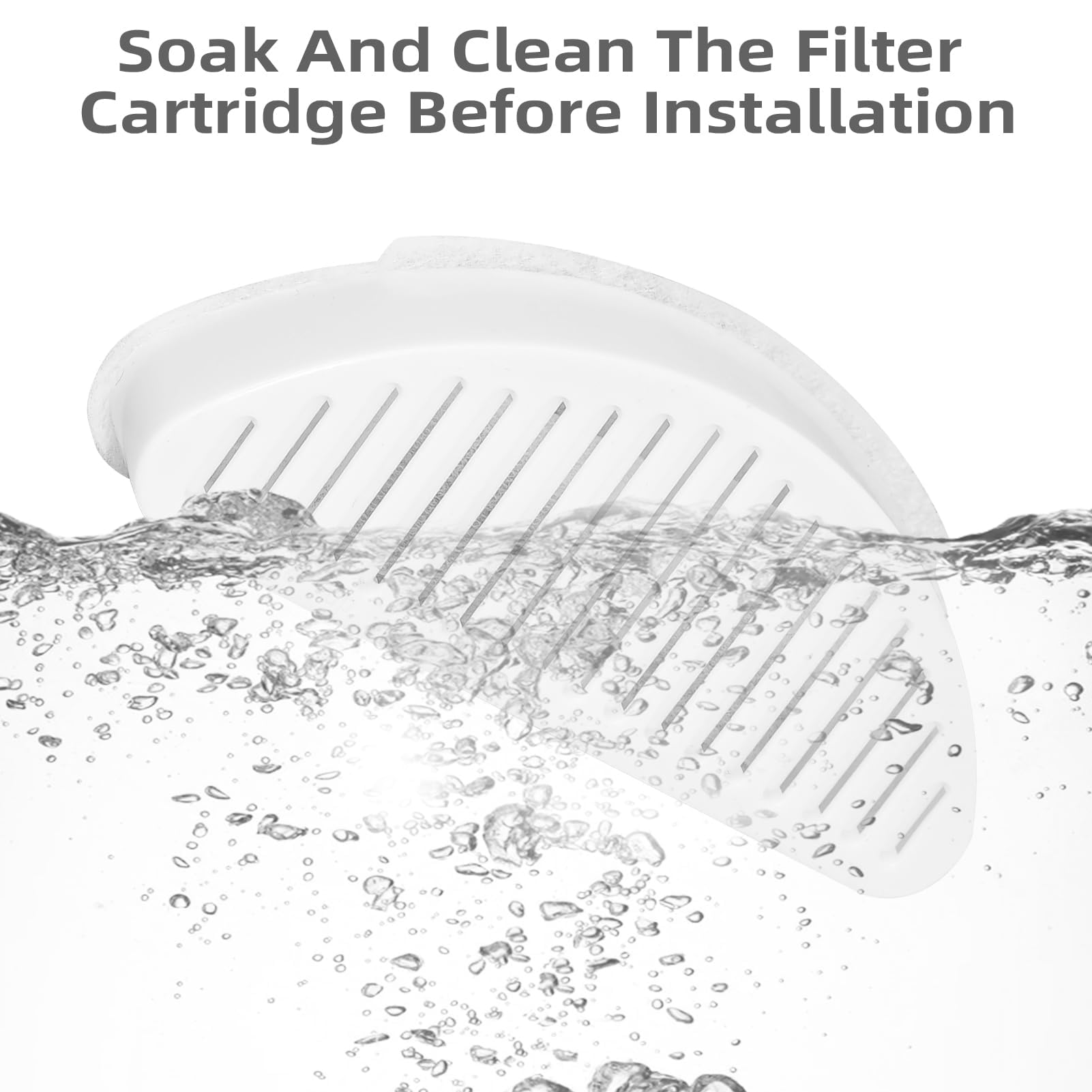 3 Pack Cat Fountain Filters - Compatible with Cat Water Dispenser, 67oz/2L Automatic Water Feeder (3 Filters+6 Sponges)