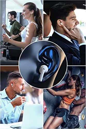 PANKELA Wireless Earbuds, Bluetooth 5.3 Headphones with Stereo HD Mics, Wireless Headphones ENC Noise Cancelling Earbuds, 30H Playtime Sports for iOS Andoird