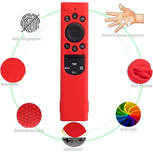 Silicone Case for Samsung BN59-01385 BN59-01386 TM2280E BN59-01391 Silicone Cover for Samsung Smart TV Solar Cell Remote Control 2022 Silicone Remote Control Sleeve(Black)