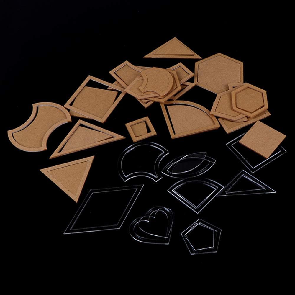 54 Pcs/Set Quilting Templates Stencils,Handmade Mixed Sewing Patterns Set Quilter Styling Tool Cloth for Clear Acrylic Stencil DIY Tool for Patchwork Leather Craft Quilting Sewing Tool