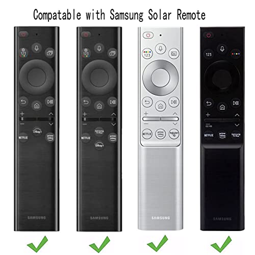 Silicone Case for Samsung BN59-01385 BN59-01386 TM2280E BN59-01391 Silicone Cover for Samsung Smart TV Solar Cell Remote Control 2022 Silicone Remote Control Sleeve(Black)