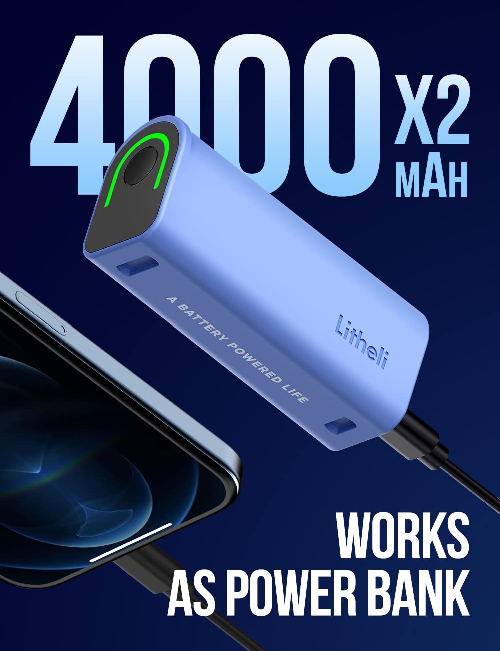 LiTHELi Cordless Vacuum Mop Cleaner, 2-in-1 Hard Floor Stick Vacuum, Wet Dry Mop, 2 Disposable Dust Boxes, 14 Disposable Pads & 1 Washable Pad, 2 Swappable 4000mAh Batteries
