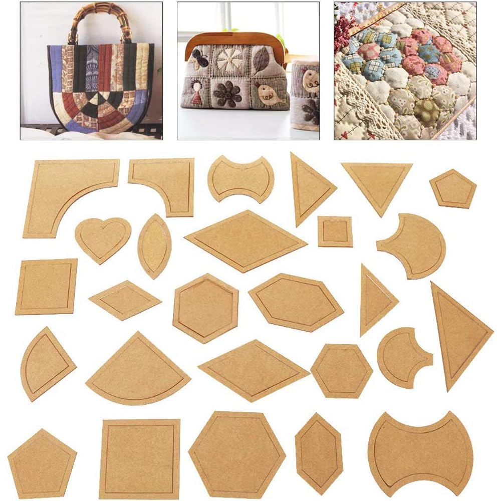 54 Pcs/Set Quilting Templates Stencils,Handmade Mixed Sewing Patterns Set Quilter Styling Tool Cloth for Clear Acrylic Stencil DIY Tool for Patchwork Leather Craft Quilting Sewing Tool