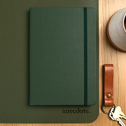 ANECDOTE. Lined Journal Notebook. Hard Cover, Ruled, Thick 100 gsm Paper, A5 size: 8.3 inches x 5.4 inches. Use for School, Office, Home or Business. (Evergreen)