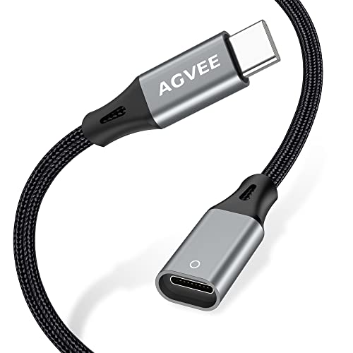AGVEE 5ft Charging Adapter Cable for Apple Pencil 1st Generation, USB-C Type-C Male to Lightning Female Connector Charger Cord Coupler Enables Apple Pencil Pen 1st Gen Match iPad 10, Dark Gray