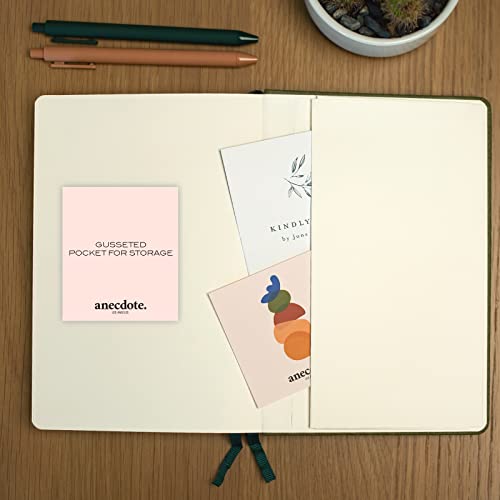 ANECDOTE. Lined Journal Notebook. Hard Cover, Ruled, Thick 100 gsm Paper, A5 size: 8.3 inches x 5.4 inches. Use for School, Office, Home or Business. (Evergreen)